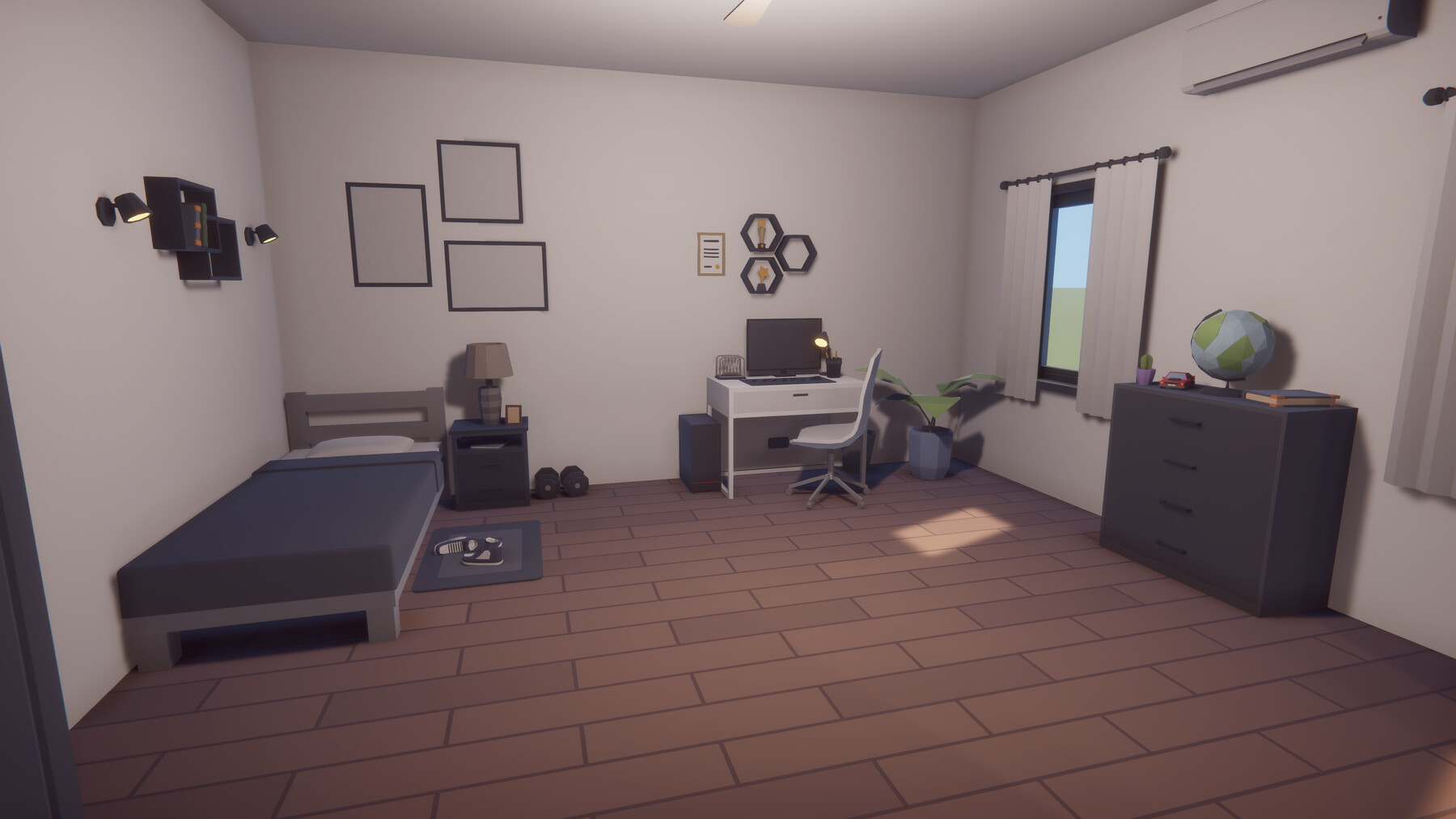 ArtStation - Low Poly House Interior and Exterior - Asset for Unity 3D ...