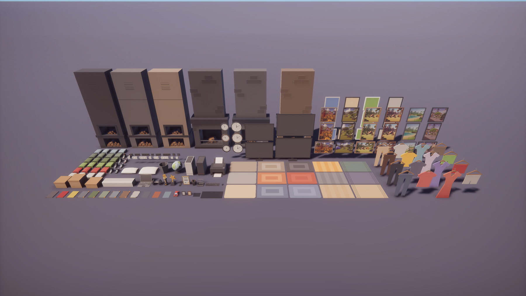 ArtStation - Low Poly House Interior and Exterior - Asset for Unity 3D ...