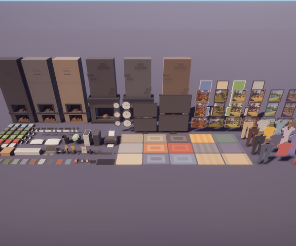 ArtStation - Low Poly House Interior and Exterior - Asset for Unity 3D ...