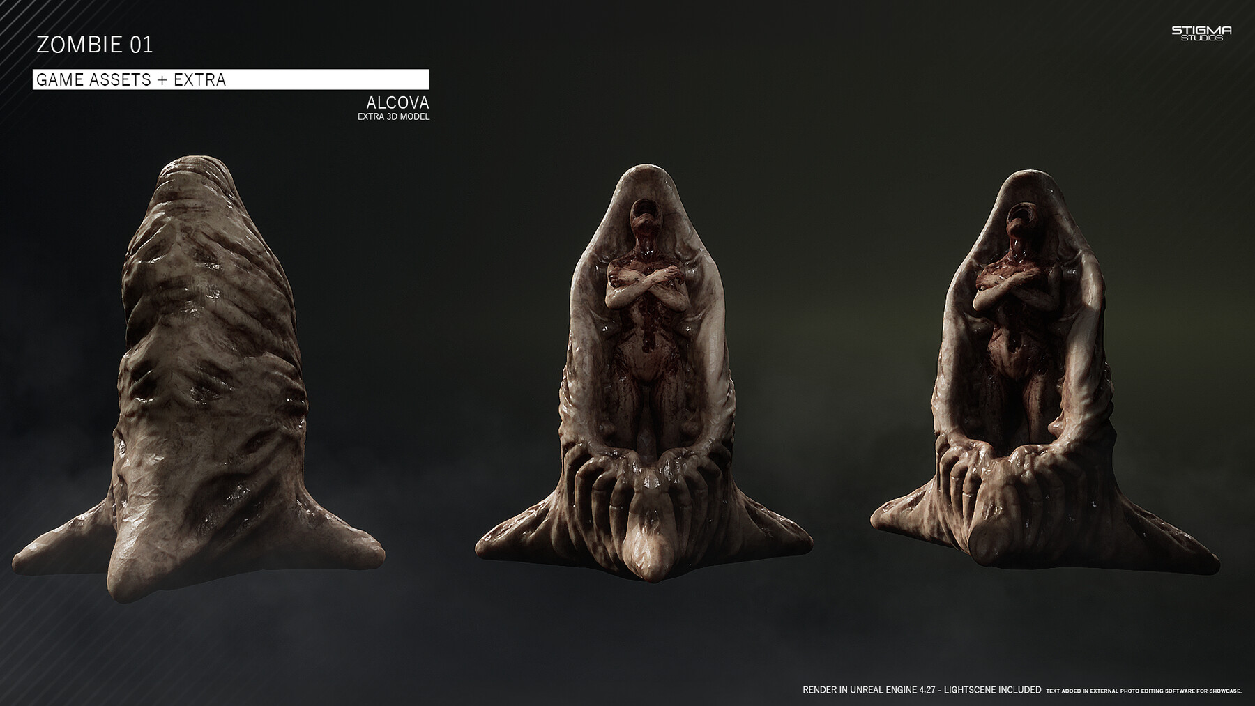 ArtStation - Zombie 01 - Game Assets + Extra | Game Assets