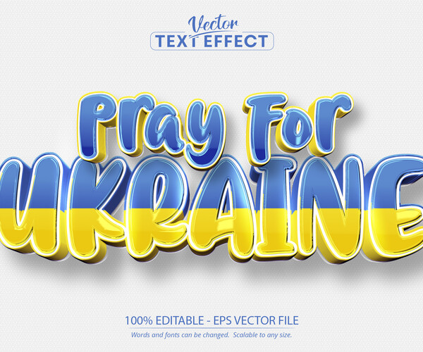 ArtStation - Ukraine text effect, editable pray for ukraine text and ...