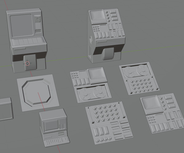 ArtStation - Low Poly Retro Computers | Game Assets