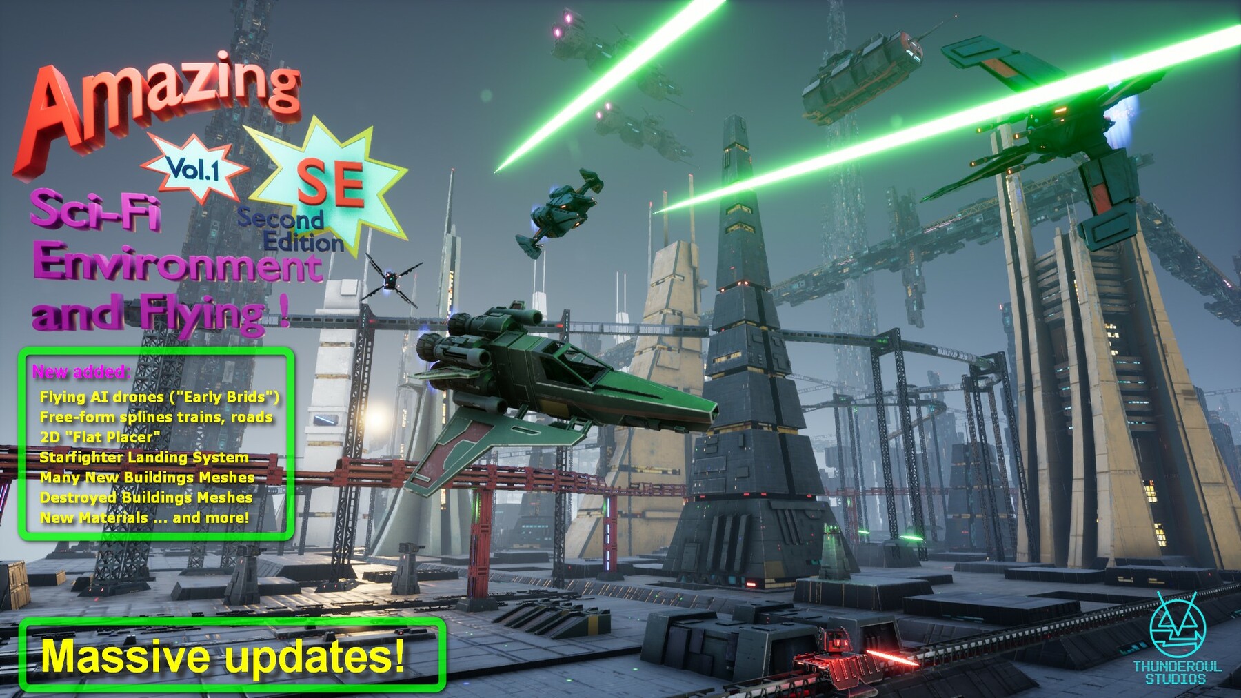 ArtStation - Amazing Sci-Fi Environment and Flying UE4 | Game Assets