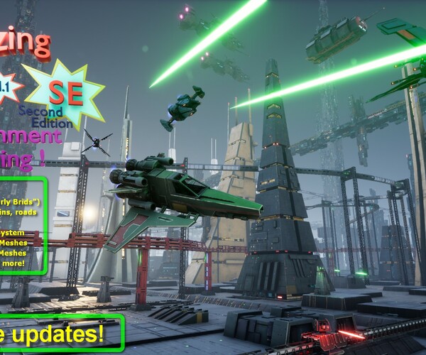 ArtStation - Amazing Sci-Fi Environment and Flying UE4 | Game Assets