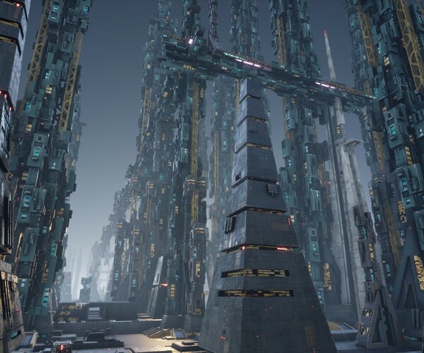 ArtStation - Amazing Sci-Fi Environment and Flying UE4 | Game Assets