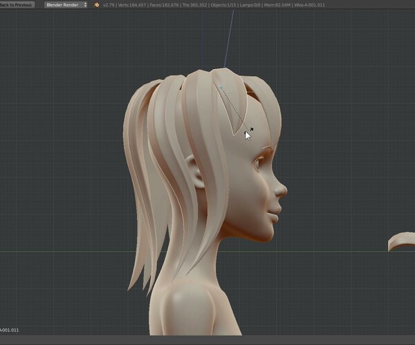 ArtStation - Blender - Modeling a cartoon girl (+ 3d files) | Tutorials
