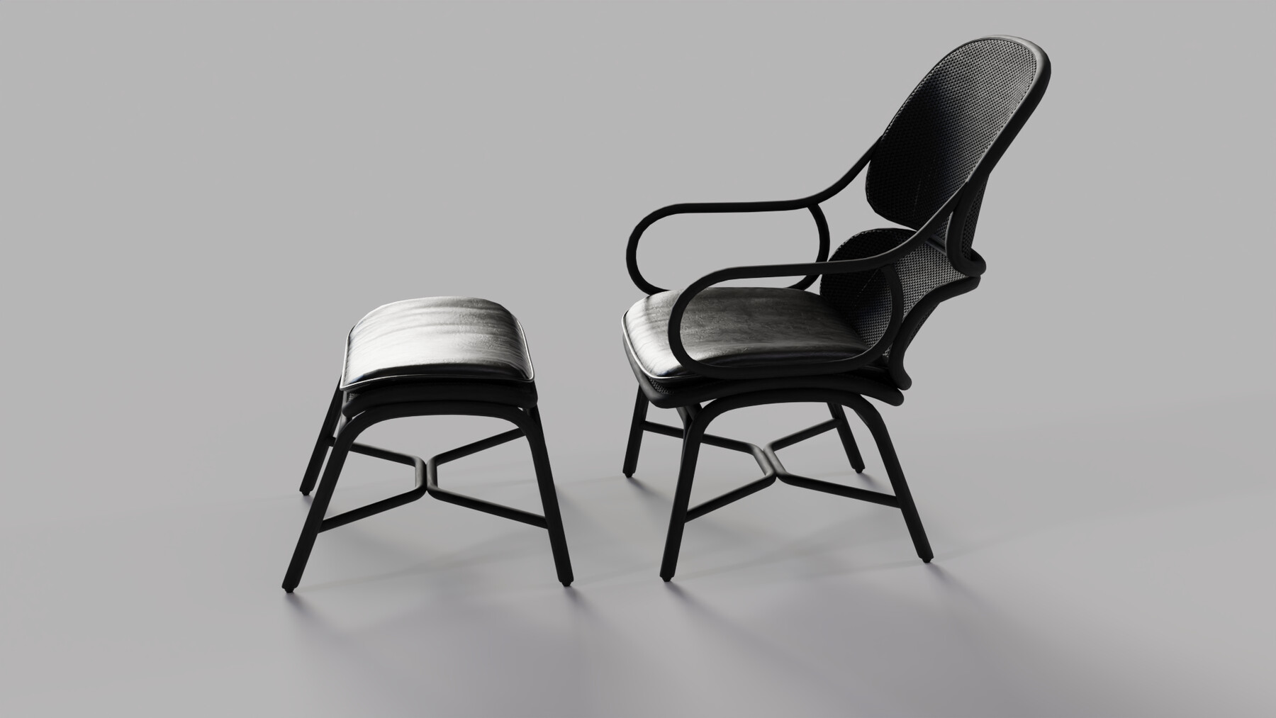 ArtStation - Expormim Frames Armchair with ottoman | Resources