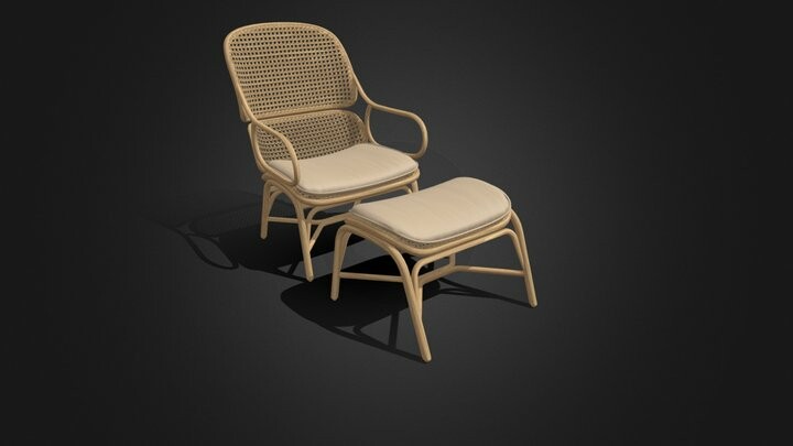 ArtStation - Expormim Frames Armchair with ottoman | Resources