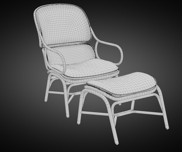 ArtStation - Expormim Frames Armchair with ottoman | Resources