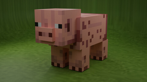 ArtStation - Pig from minecraft | Resources