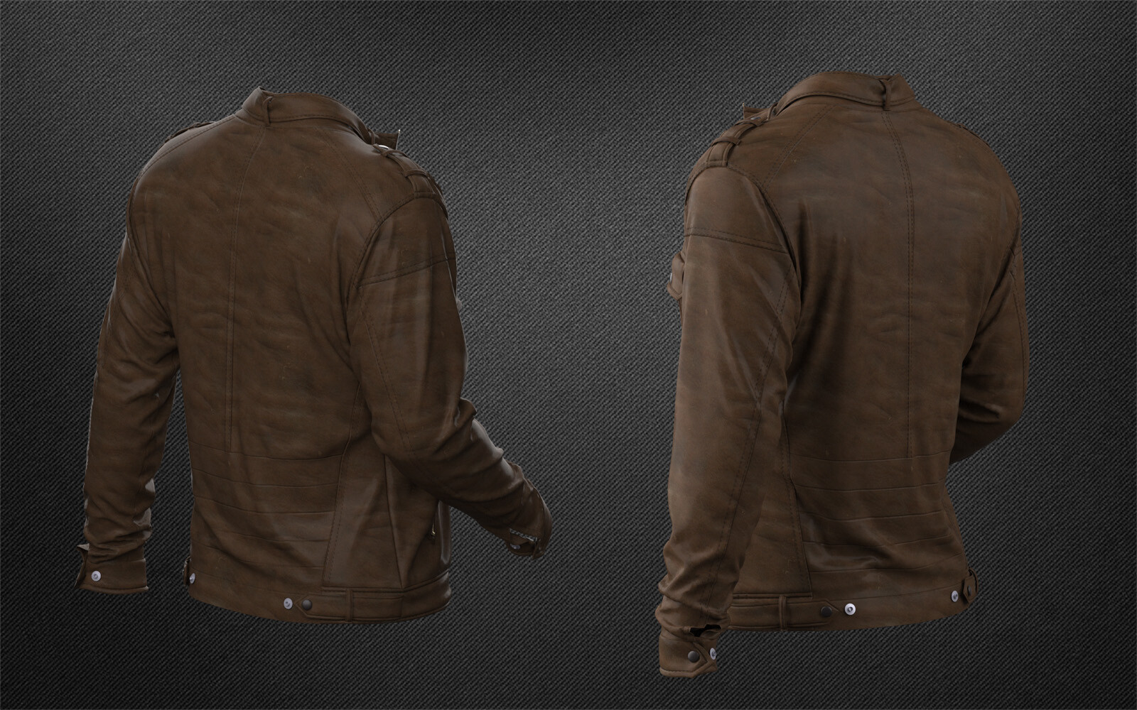 ArtStation - Mens leather jacket 2 / Clo 3D project +obj+fbx | Game Assets