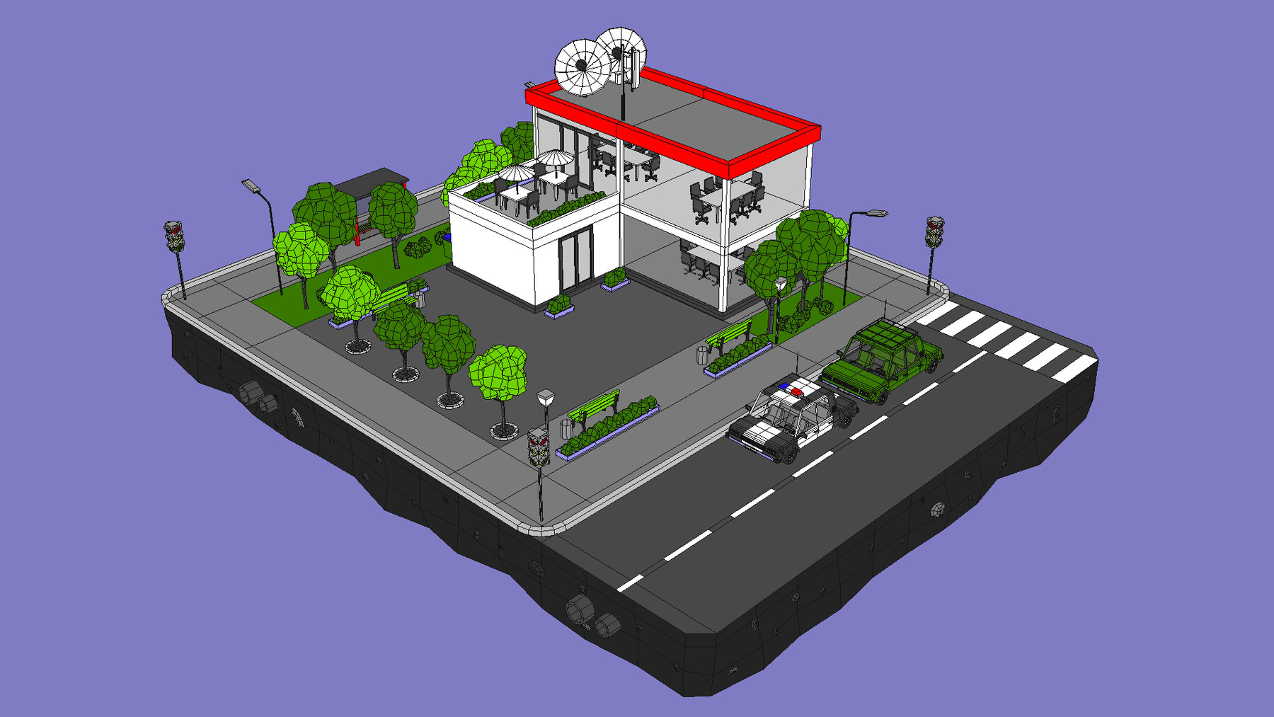 ArtStation - Police Station Block from Cartoon Low Poly | Resources