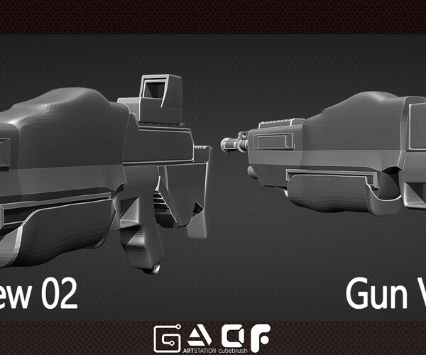 ArtStation - 25 Guns Kitbash Volume 04 | Resources