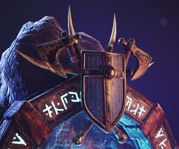 ArtStation - Magic Altar Low Poly PBR Game ready Low-poly | Game Assets