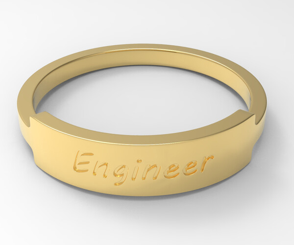 ArtStation - Engineer Ring Female Gold | Resources