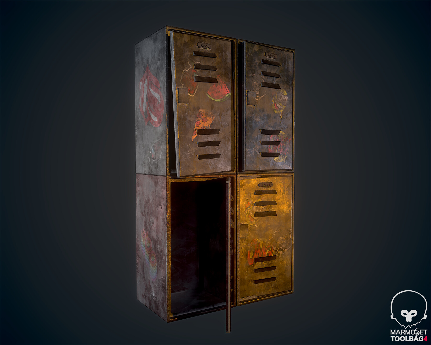 ArtStation - 3D Old locker | Game Assets