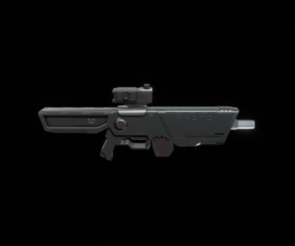ArtStation - Proto Rifle Scifi 3D Model - Game Ready | Game Assets