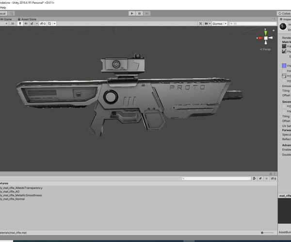 ArtStation - Proto Rifle Scifi 3D Model - Game Ready | Game Assets