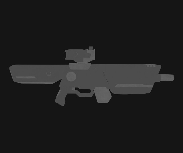 ArtStation - Proto Rifle Scifi 3D Model - Game Ready | Game Assets