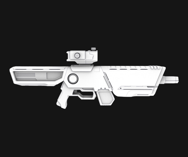 ArtStation - Proto Rifle Scifi 3D Model - Game Ready | Game Assets