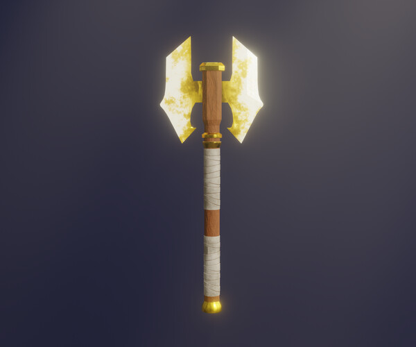 ArtStation - Double Bit Light Axe - Model 01 | Game Assets