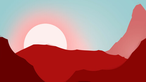 ArtStation - Red Landscape | Artworks