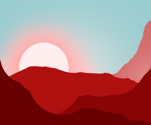 ArtStation - Red Landscape | Artworks