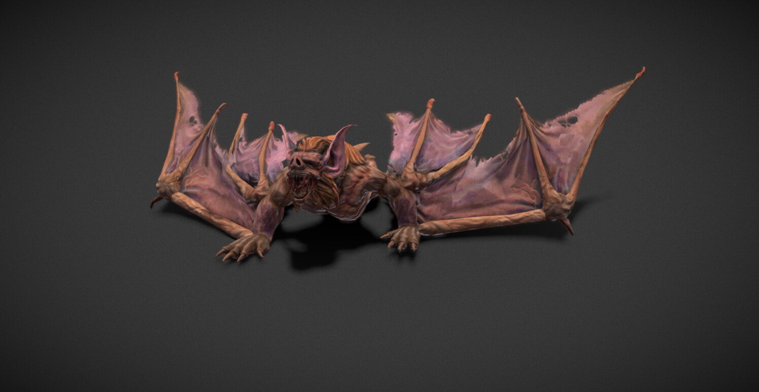 ArtStation - Fantasy Creature - Battle Bat | Game Assets