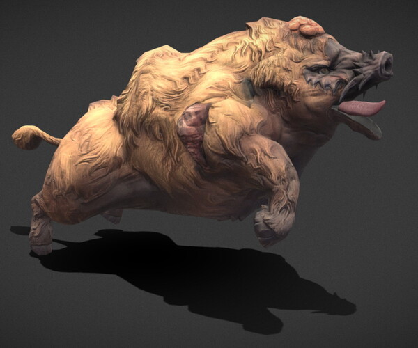 ArtStation - Fantasy Creature - Battle Boar | Game Assets