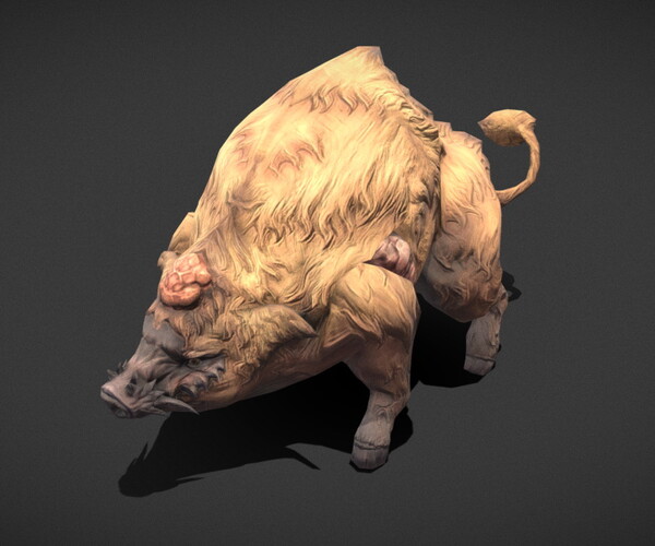 ArtStation - Fantasy Creature - Battle Boar | Game Assets