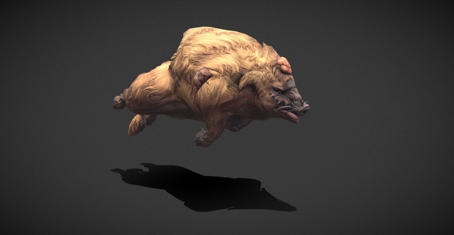 ArtStation - Fantasy Creature - Battle Boar | Game Assets