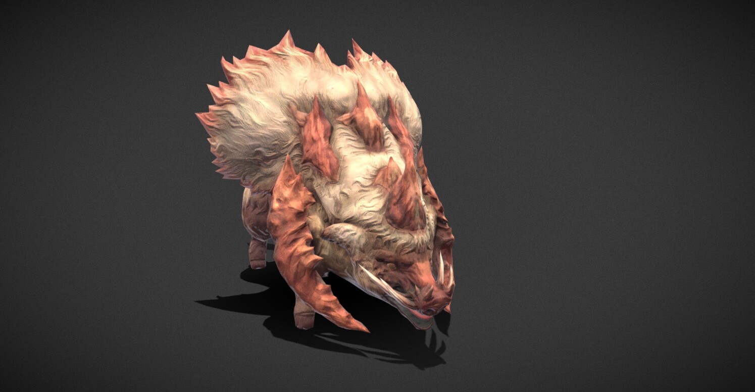 ArtStation - Fantasy Creature - Battle Boar | Game Assets