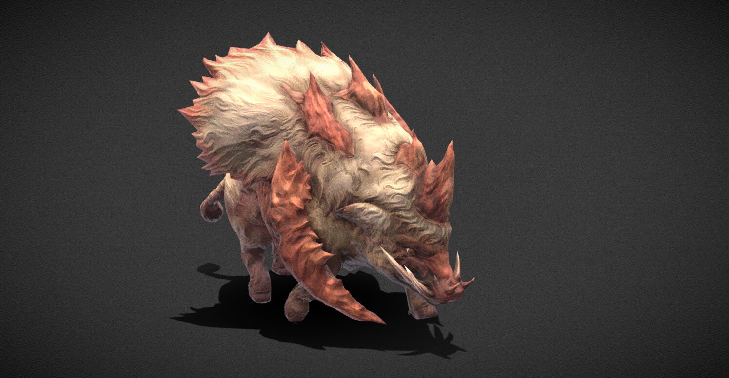 ArtStation - Fantasy Creature - Battle Boar | Game Assets