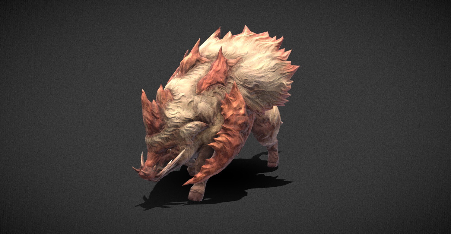 ArtStation - Fantasy Creature - Battle Boar | Game Assets