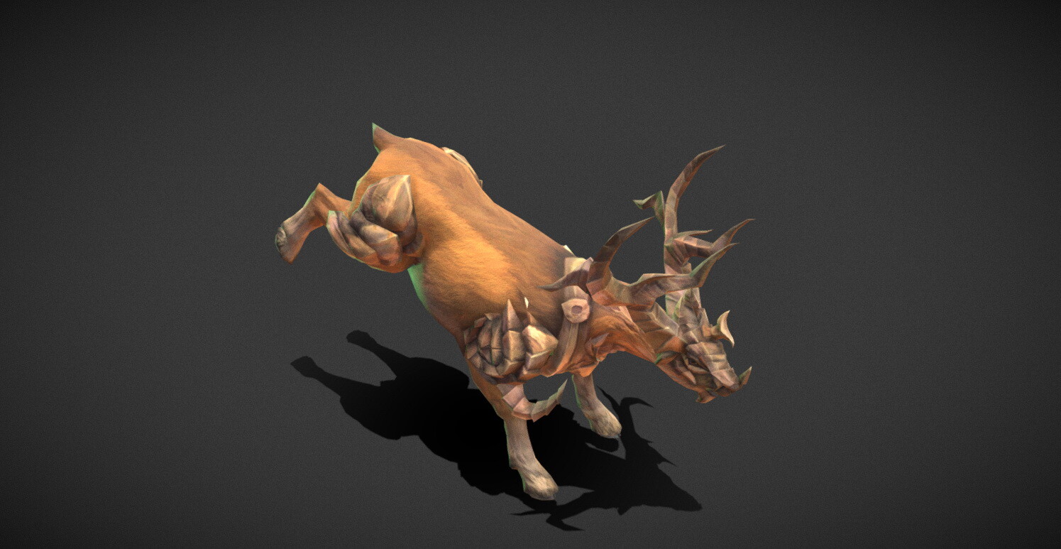 ArtStation - Fantasy Creature - Battle Deer | Game Assets
