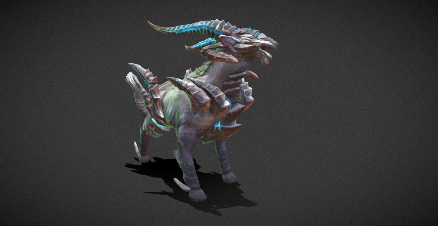 ArtStation - Fantasy Creature - Battle Deer | Game Assets