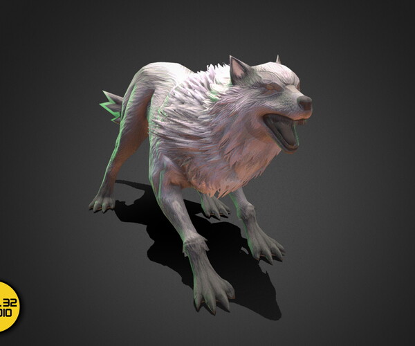 ArtStation - Fantasy Creature - Battle Dog | Game Assets