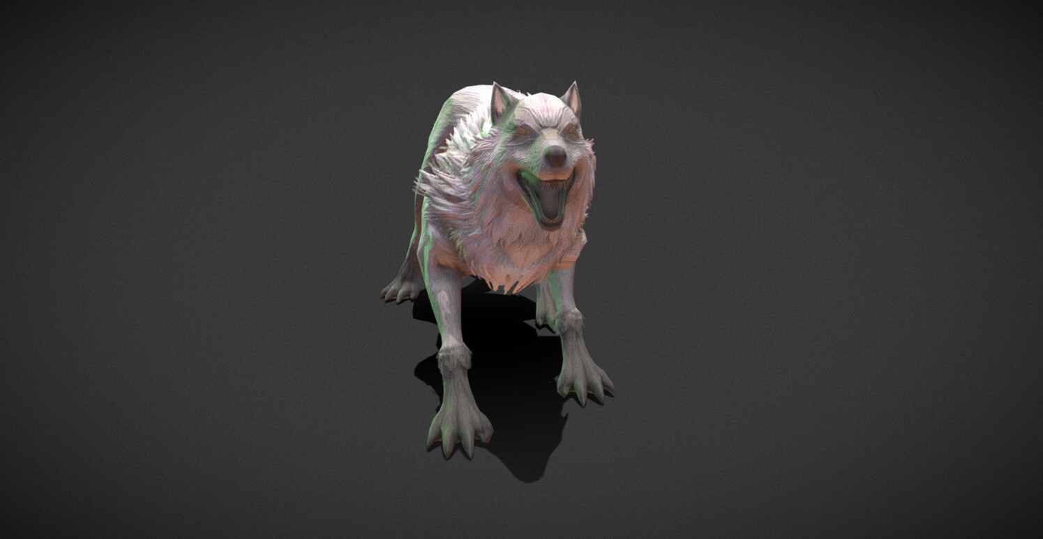ArtStation - Fantasy Creature - Battle Dog | Game Assets