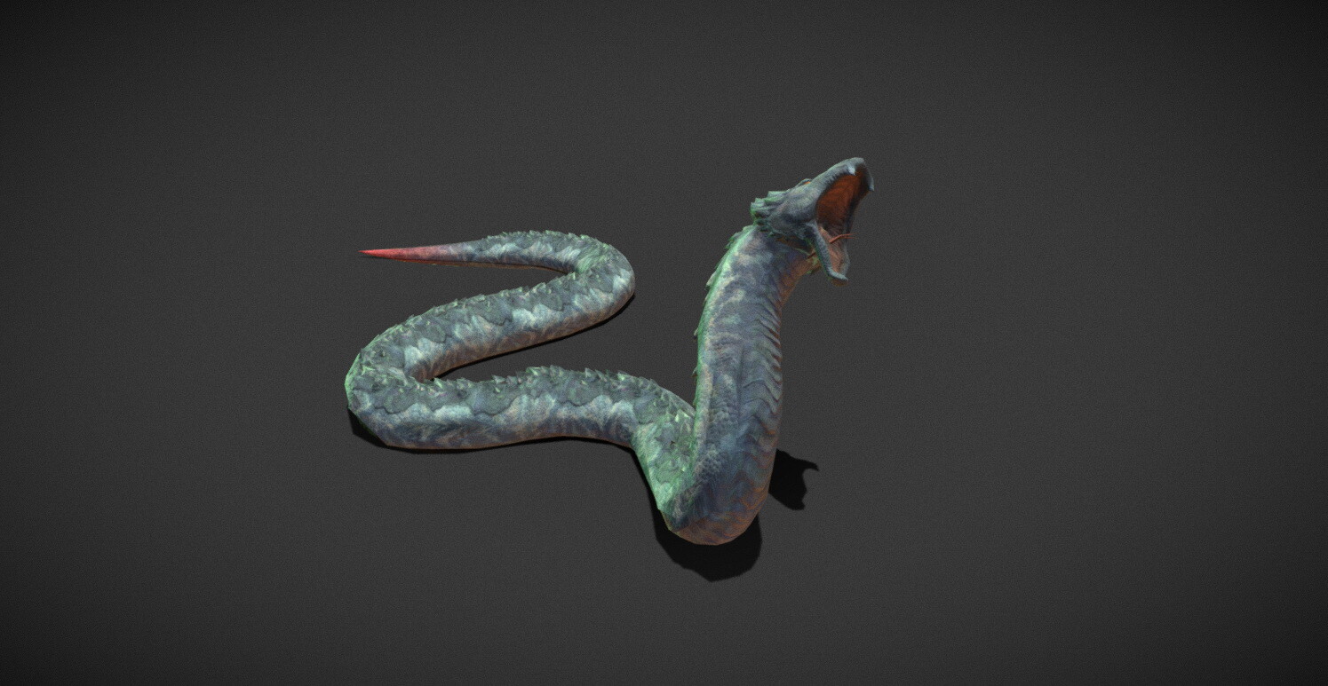 ArtStation - Fantasy Creature - Battle Snake | Game Assets