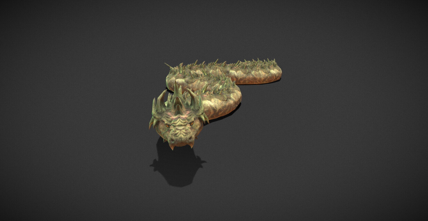 ArtStation - Fantasy Creature - Battle Snake | Game Assets