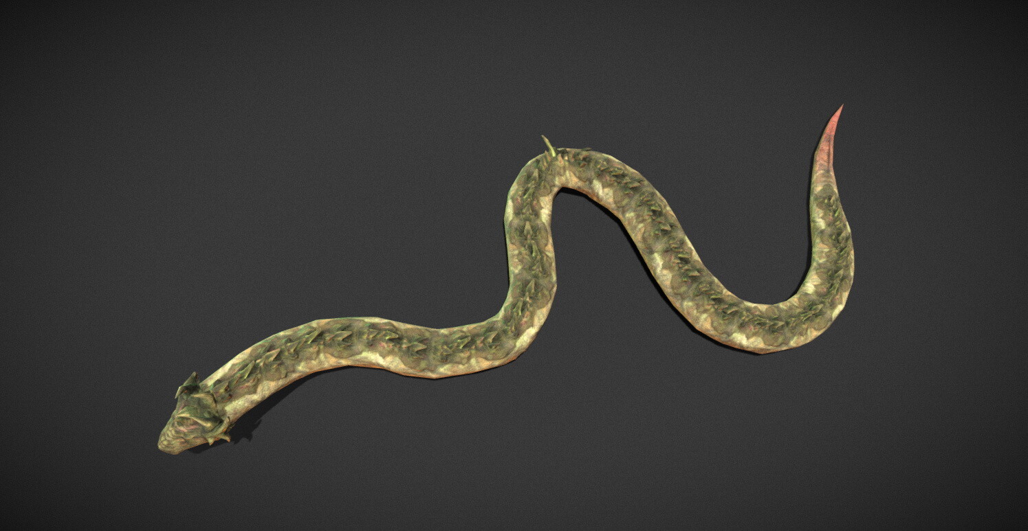 ArtStation - Fantasy Creature - Battle Snake | Game Assets