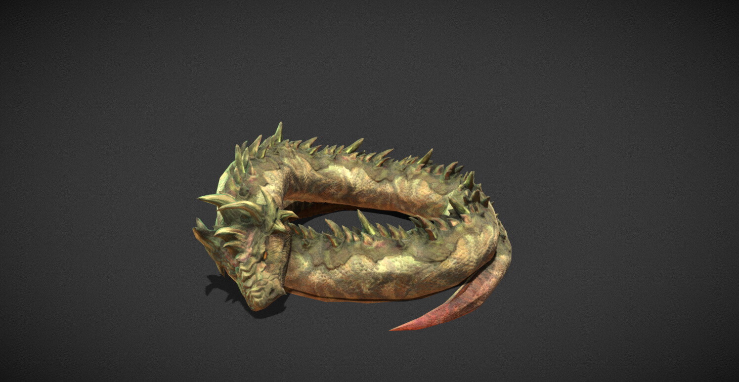 ArtStation - Fantasy Creature - Battle Snake | Game Assets