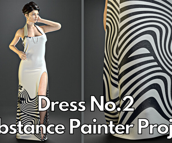ArtStation - Female dress No.2 : Substance Painter (.SPP) | Game Assets