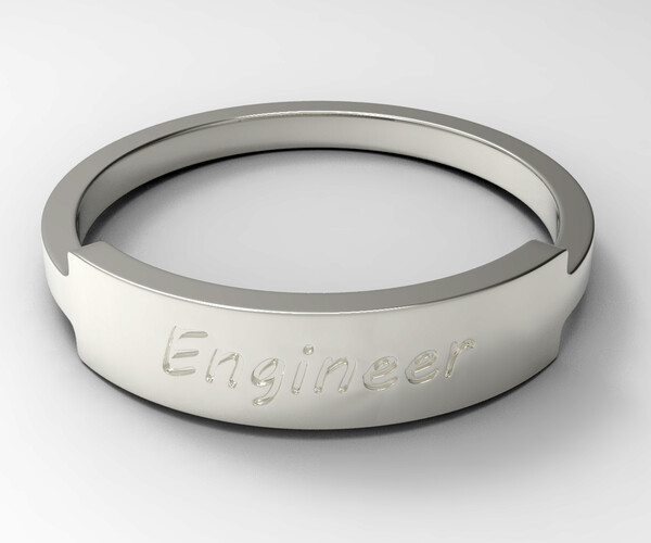 ArtStation - Engineer Ring Female Silver | Resources