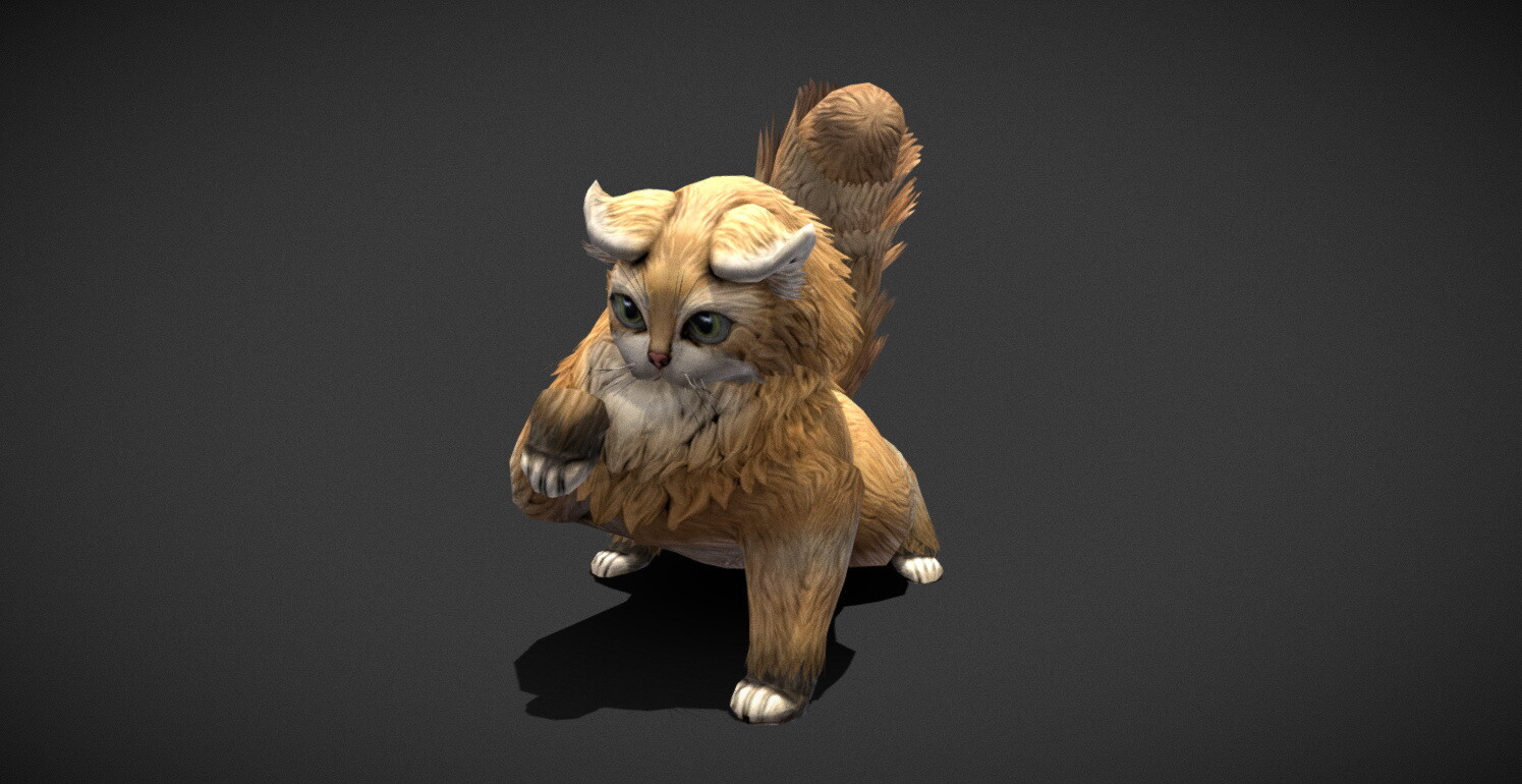 ArtStation - Fantasy Creature - Combat Cat | Game Assets