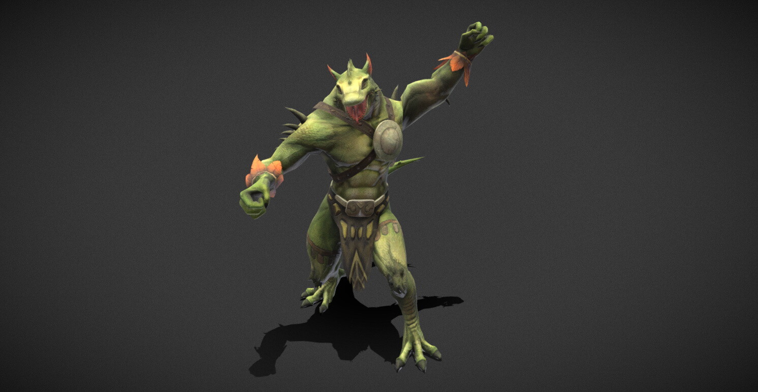 ArtStation - Fantasy Creature - Combat LizardMan | Game Assets