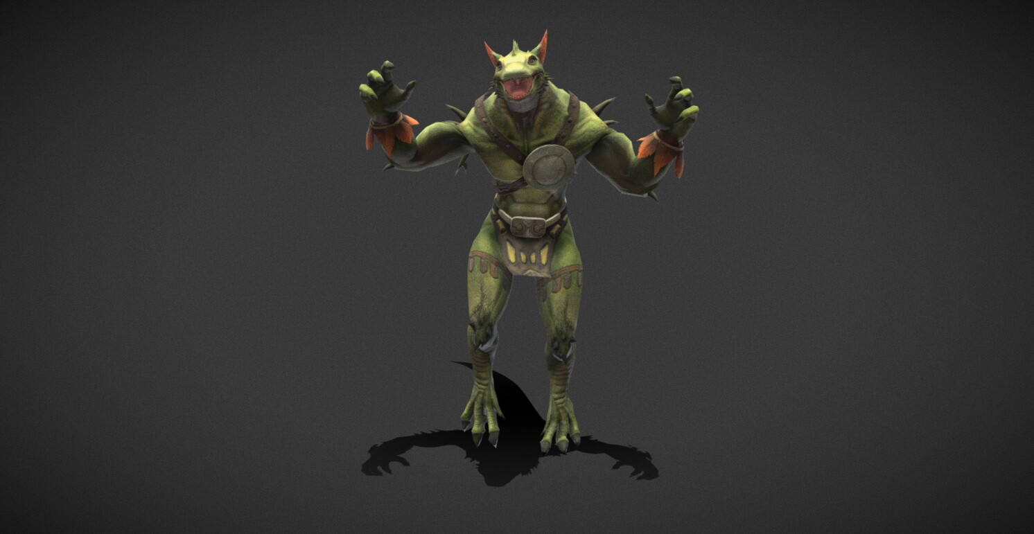 ArtStation - Fantasy Creature - Combat LizardMan | Game Assets