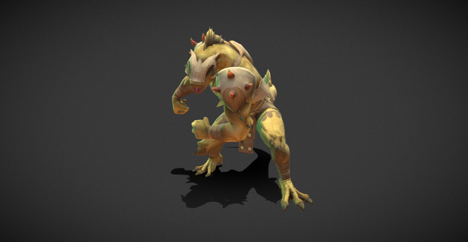 ArtStation - Fantasy Creature - Combat LizardMan | Game Assets
