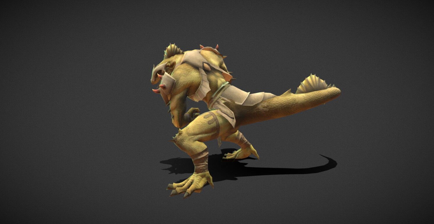 ArtStation - Fantasy Creature - Combat LizardMan | Game Assets