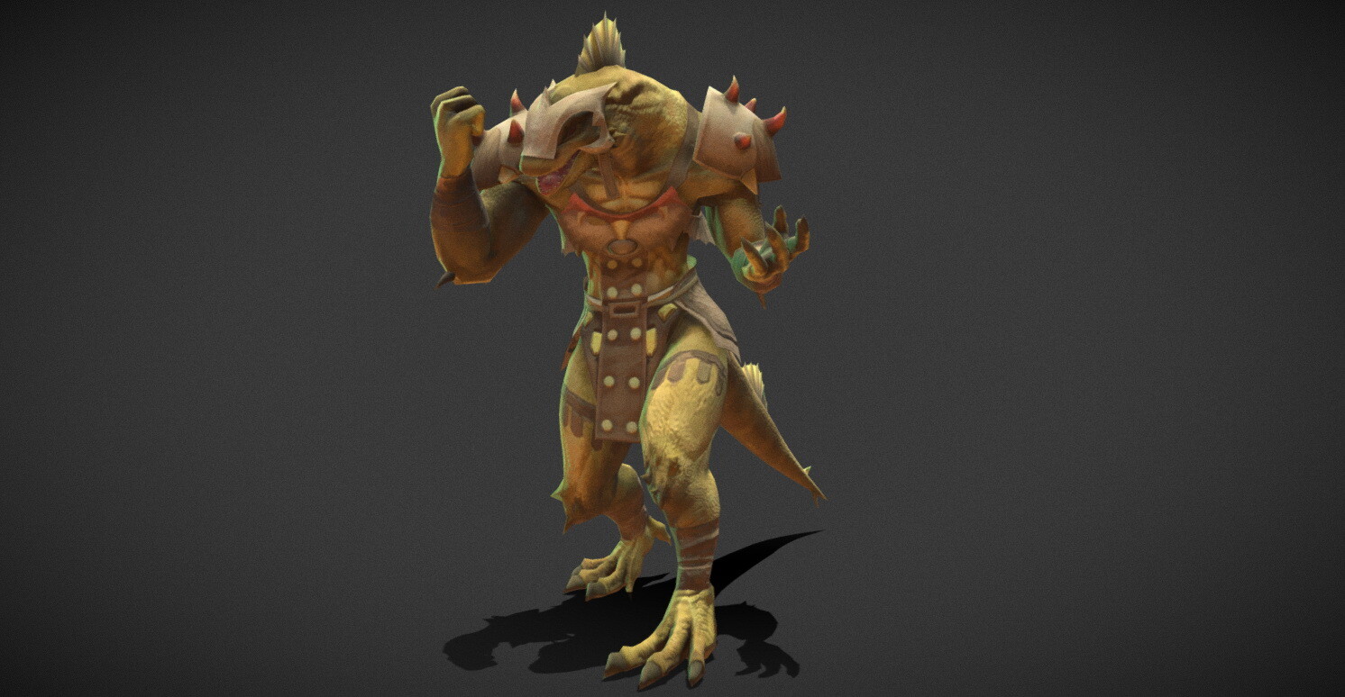 ArtStation - Fantasy Creature - Combat LizardMan | Game Assets